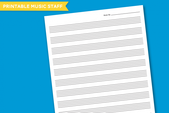 Free Printable Blank Music Staff Paper - download at Paging Supermom