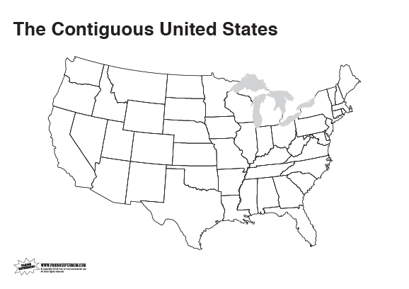 The United States Map Showing 5 Regions Of The Blank A