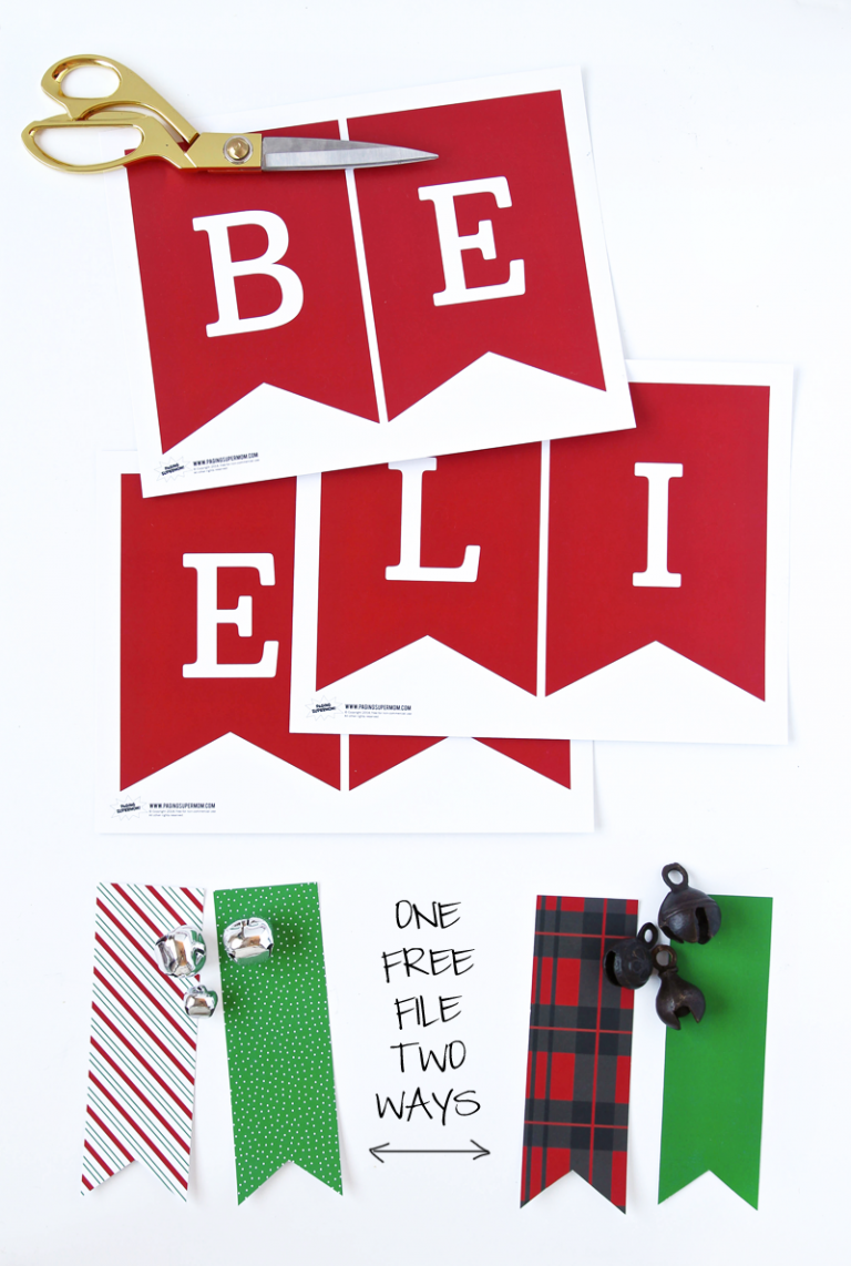 Free Printable Christmas Decor from Paging Supermom
