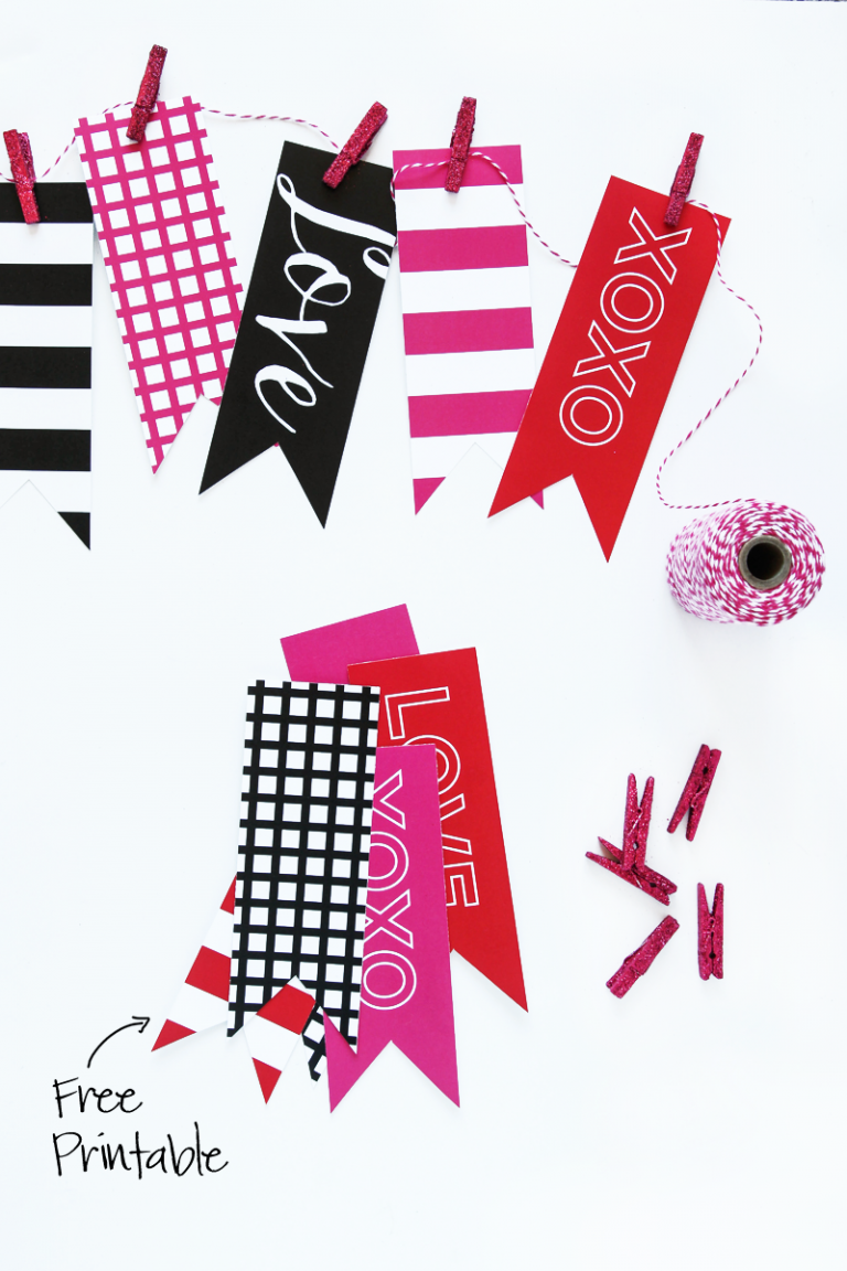 Free Decorative Valentine's Banner - Paging Supermom