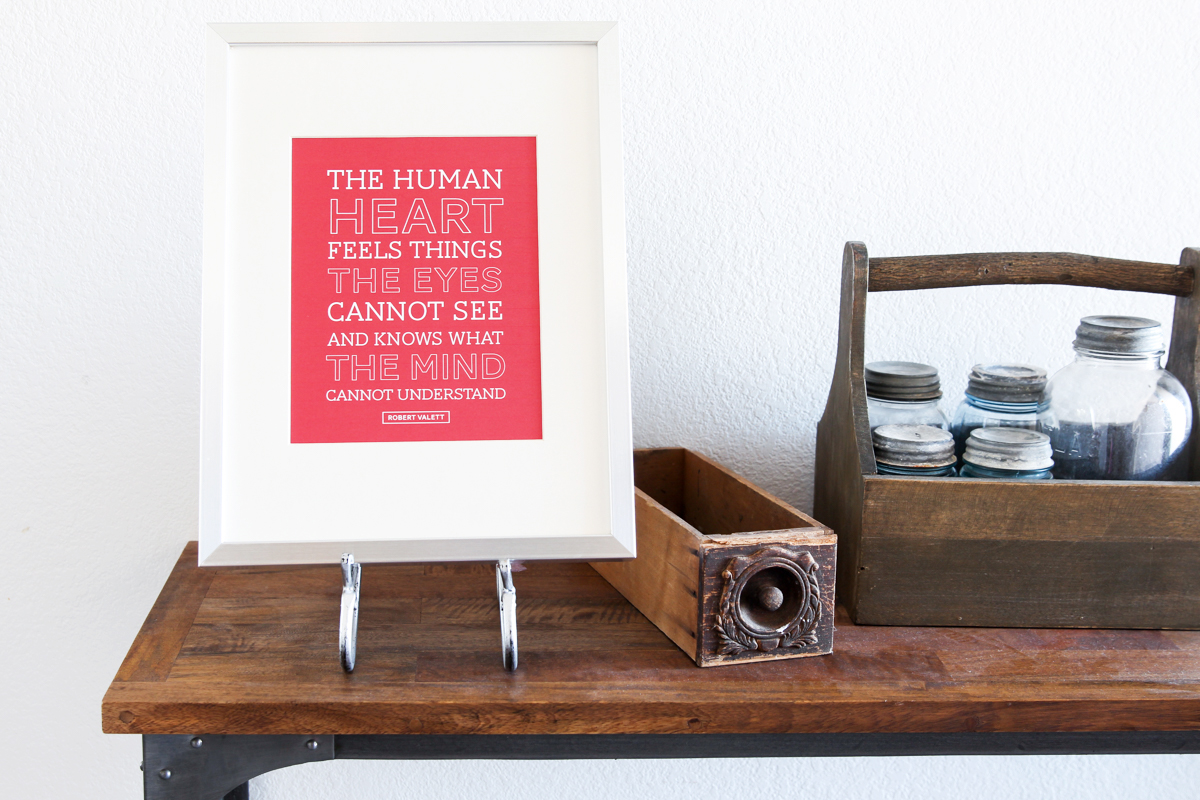Free Printable Human Heart Quote - Paging Supermom