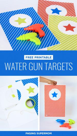 Water Gun Targets - Free Printable Targets for Water Squirters
