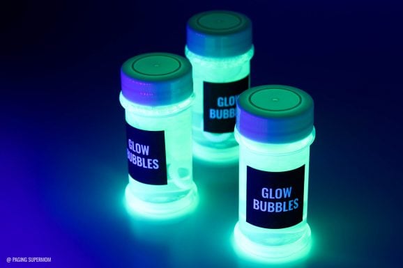 DIY Glow Bubbles for Blacklight Party - Cheap & Easy Recipe