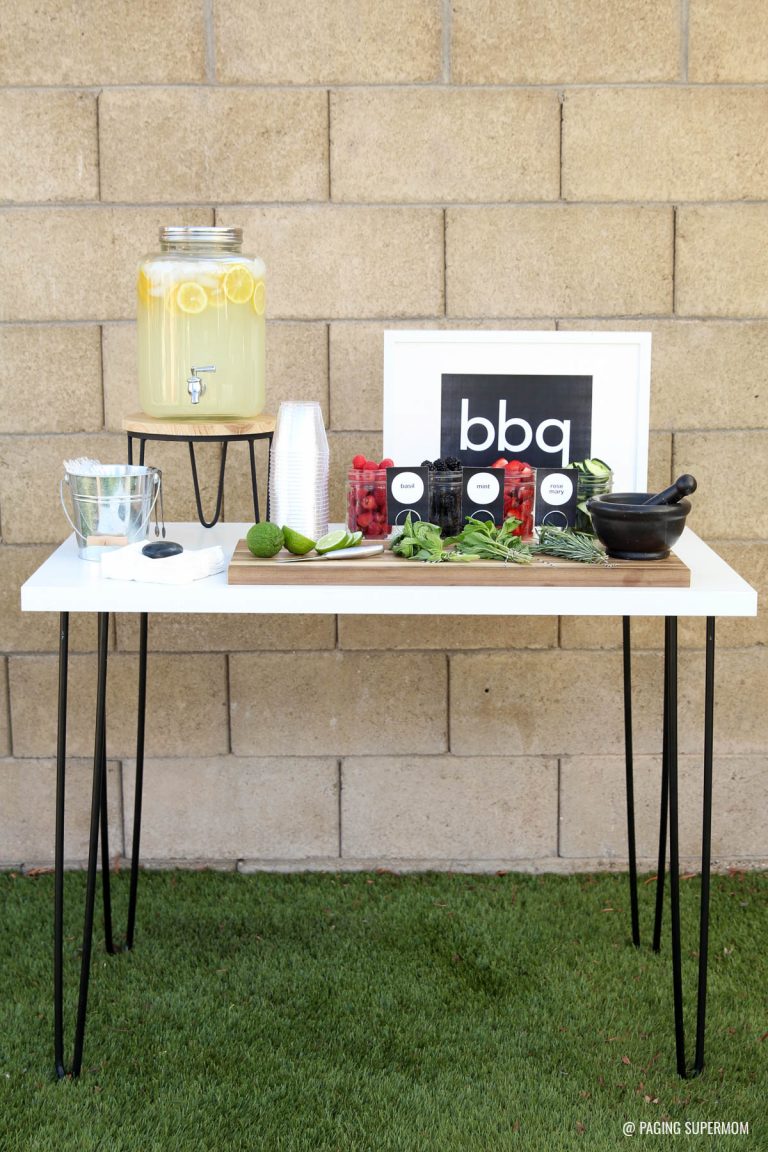 Lemonade Bar for a Backyard BBQ - Mix Your own Gourmet Lemonade